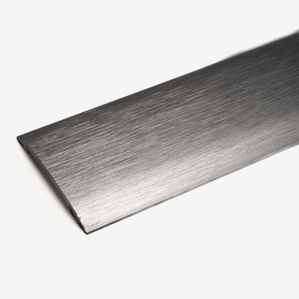 Premier Stick-Down Doorway Cover Strip In Brushed Steel